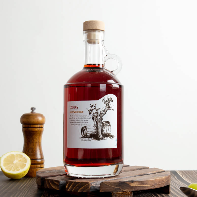 750ML Moonshine Glass Alcohol Jug with Cork Top