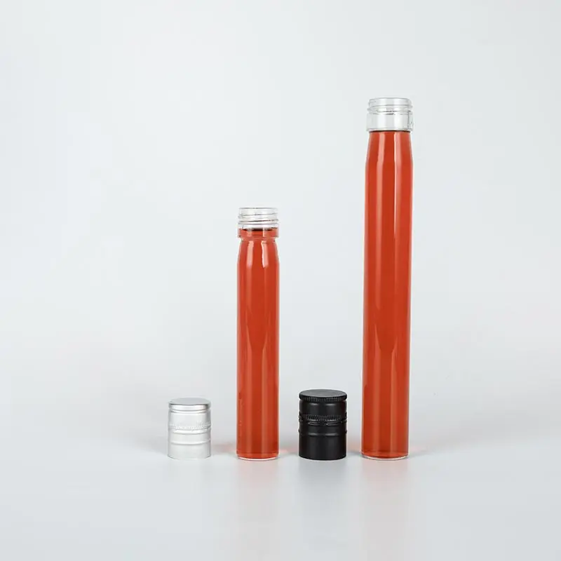 Custom 50ML 100ML Wine Sample Tube Glass Vials with Lid