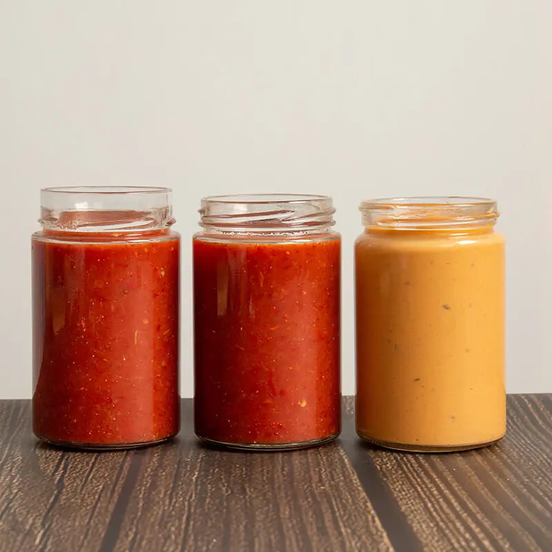 375ml Ergo Glass Chilli Sauce Jar for Ketchup